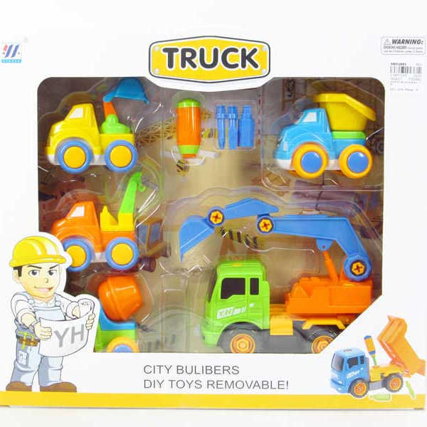 Jinming Kids Plastic Assembly Inertial Cartoon Excavation Engineering ...
