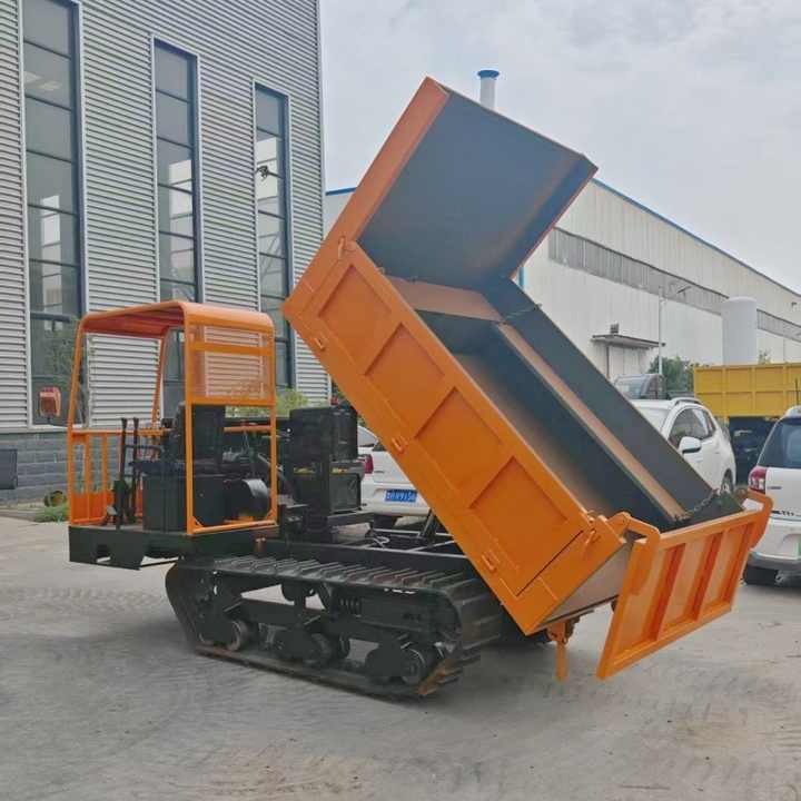 Diesel Hydraulic Tipping Track Mini Dumper, Mini Wheel Loader With Load ...
