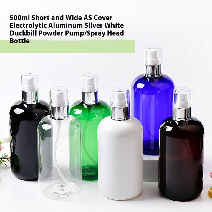 500ml PET Plastic Short Duck Spray Body Lotion Empty Bottle Full Cover ...
