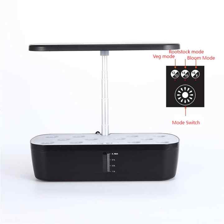 12-pod Hydroponic Indoor Garden System with LED Grow Lights