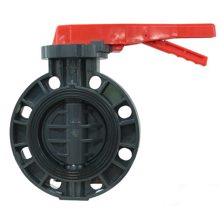 China PVC Plastic 4 Inch DN100 Manual Hand Lever Butterfly Valve ...
