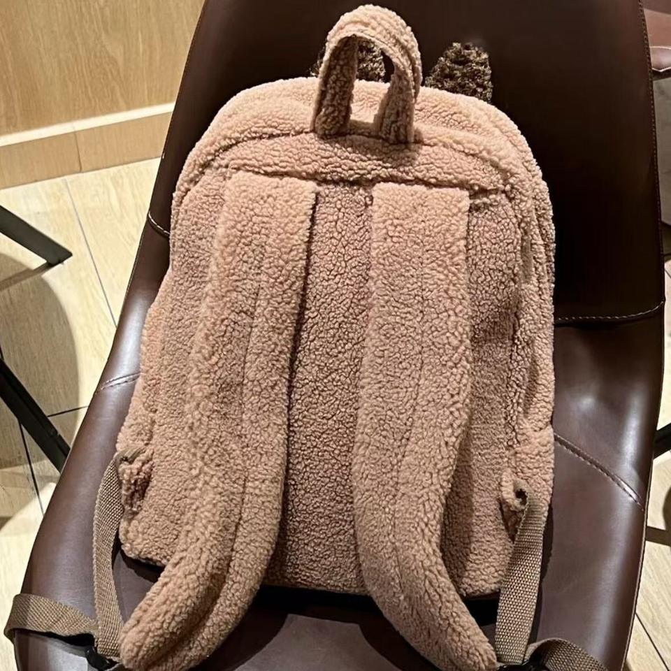 Cute Cartoon for Labubu Lamb Wool Double Shoulder Strap Kids Backpack ...