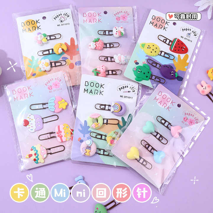 Cartoon Paper Clip Student Metal Paperclip Diy Decoration Shaped Paper ...