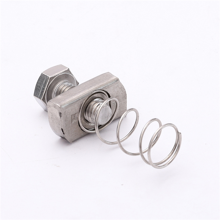 Stainless Steel Unistrut Channel Nut with Spring - M4-M12