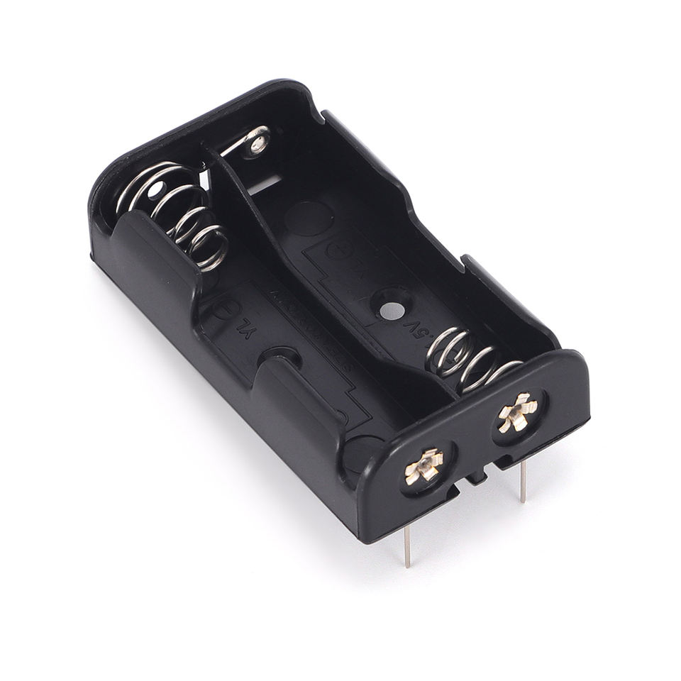 Customised 2AA Battery Holder with Pins - 1.5V AA Batteries