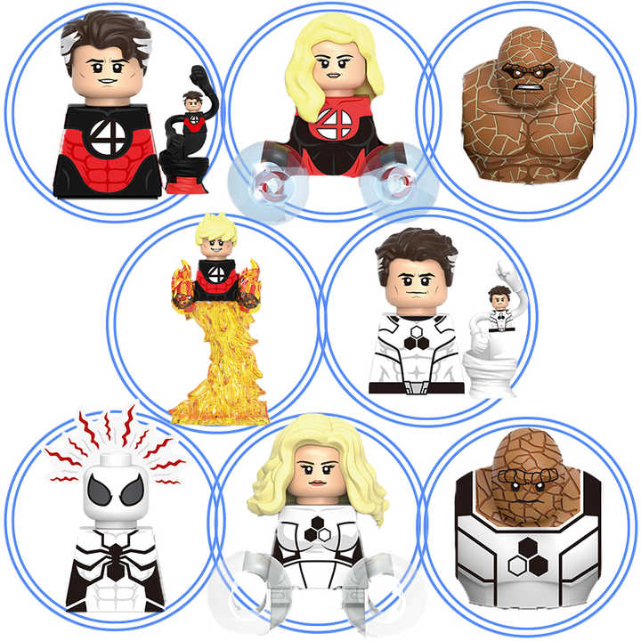 G0158 Fantastic Four Invisible Woman Thing Human Torch Mini Assembled ...