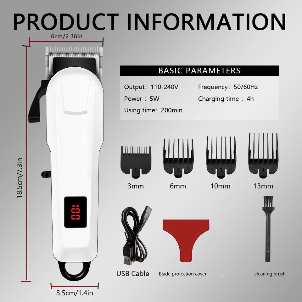 IN Stocks Barber Clipper Cordless Professional Hair Clippers Sharpening ...