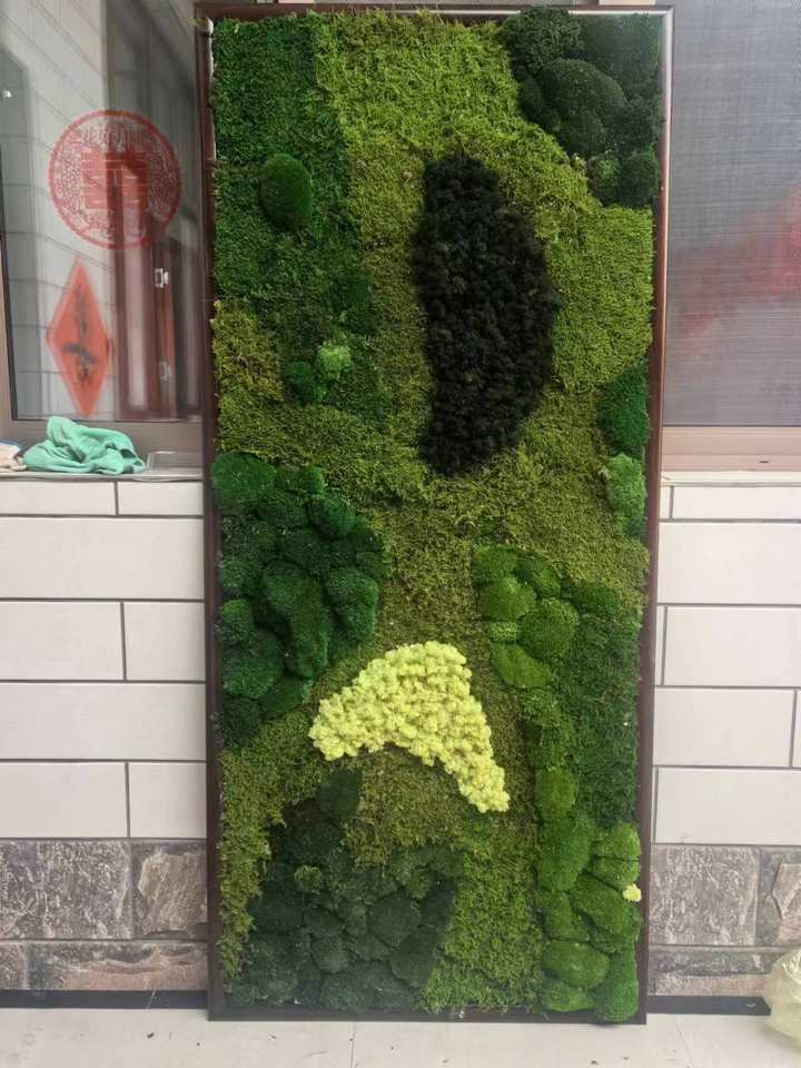 Customized Artificial Moss Wall Art - Real Preserved Green Moss Panels ...