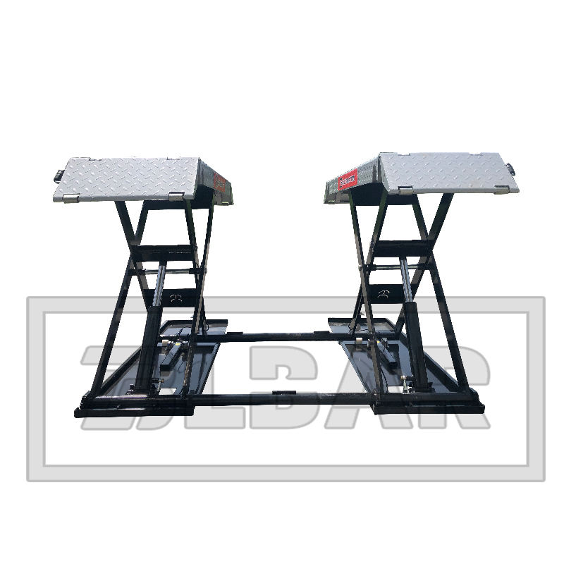 Automotive Car Scissor Lift Platform Used in Repair Shop of Fixed ...