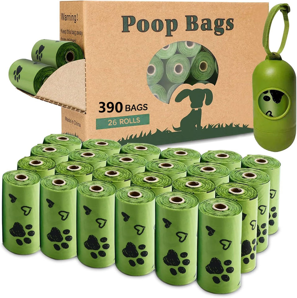 Eco-Friendly Biodegradable Dog Poop Bags, Extra Thick & Tearproof Leak ...