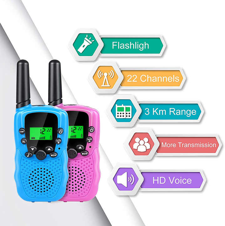 Colored Two-Way Long Range Radio Kids Toy Set - Walkie Talkie