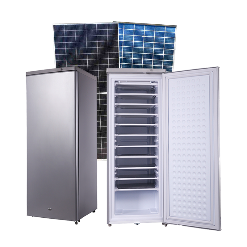 Commercial Solar & Battery-Powered Stainless Steel Upright Freezer 24V ...