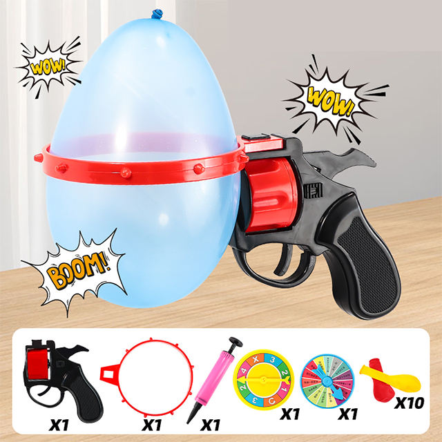 Russian Revolver Toy Gun Balloon Game Set Lucky Spin Wheel Gun with ...