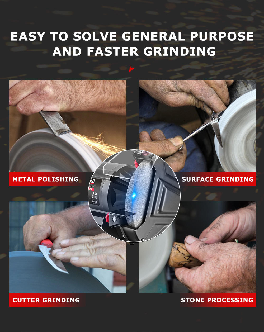 TEH Wholesale High Performance Mini Sharpener Grinder 125mm Copper ...