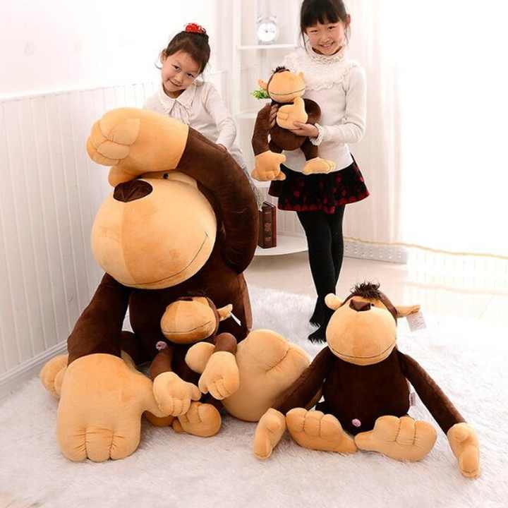 Custom Giant Plush Monkey Animal Stuffed Toy Different Sizes Brown ...
