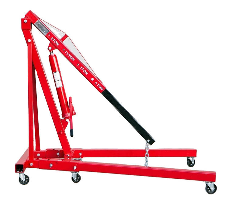 High performance folding hydraulic workshop crane 2 tons workshop crane ...