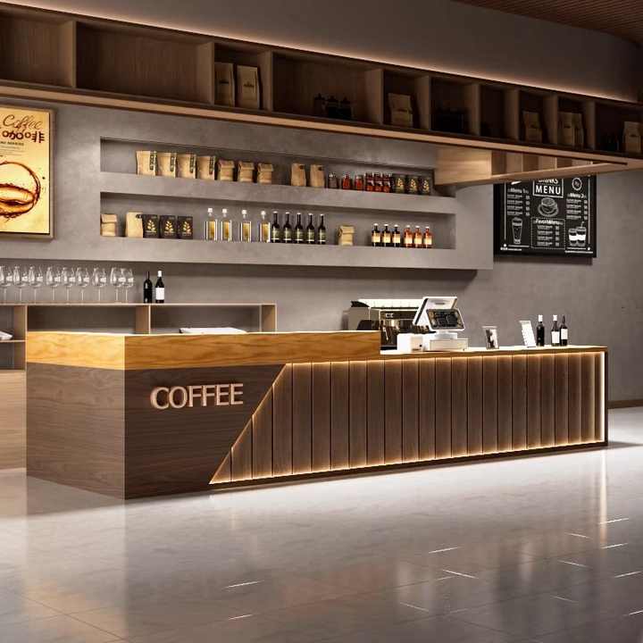 Catering Coffee Shop bar Counter Milk Tea Shop Clothing Store Corner ...