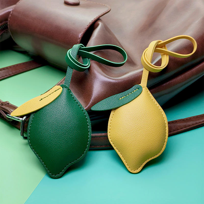 Fashion Handmade Stitched PU Lemon Leather Mobile Phone Chains Bag ...
