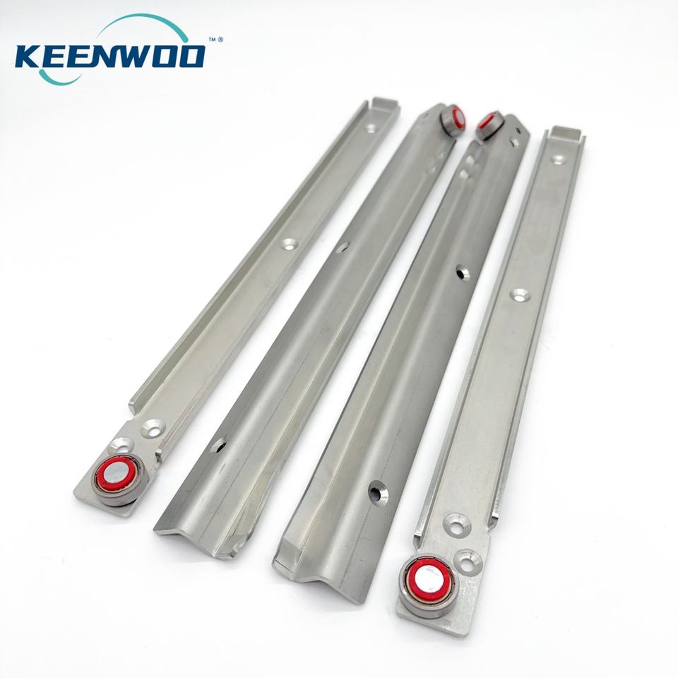 30mm Heavy-Duty Silent Roller Slide Rails Wheels 3.0mm Thick Steel ...
