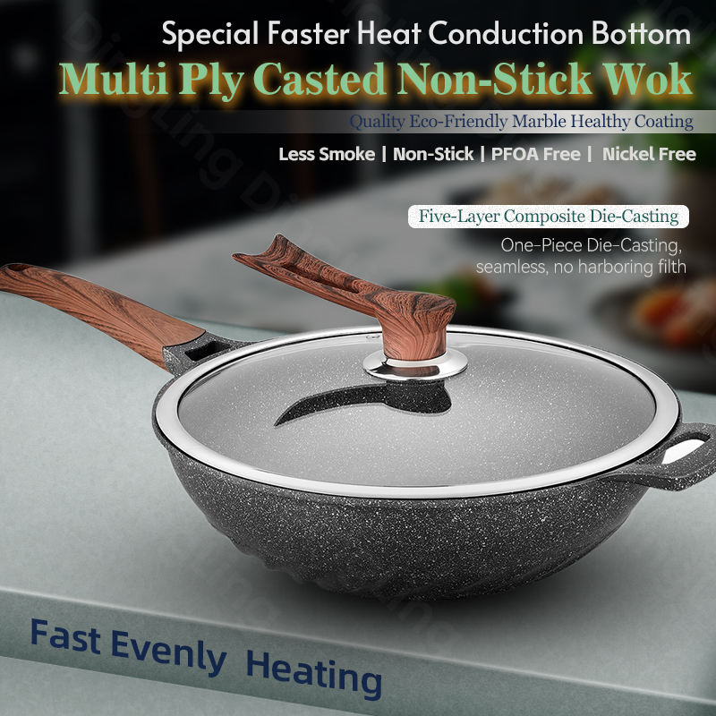Special Faster Heat Conduction Bottom Aluminium Frying Non-Stick Wok ...