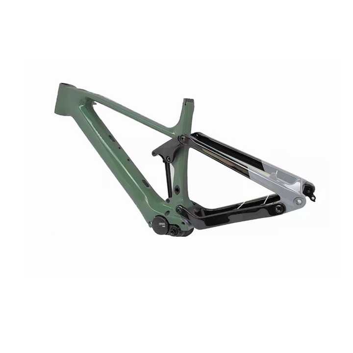 Bafang M820 ebike full suspension frame carbon fiber bike sets fit ...