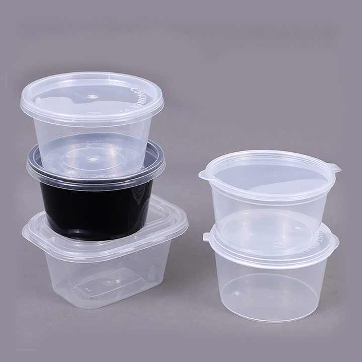 Practical Plastic Cups for Sauce Storage - Sealable & Disposable