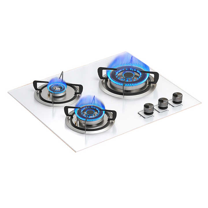 Kitchen Appliances Gas Cooker LPG Smart White Gas Cooktops Glass Top ...