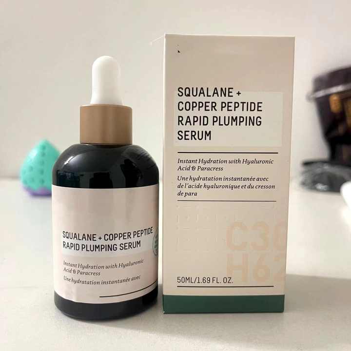 Squalane and Vitamin C Rose Oil Squalane Copper Peptide Rapid Plumping ...