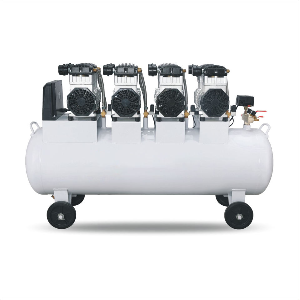 Oil-Free Air Compressor Electric 200L Air Compressor 1500W 8bar Silent ...