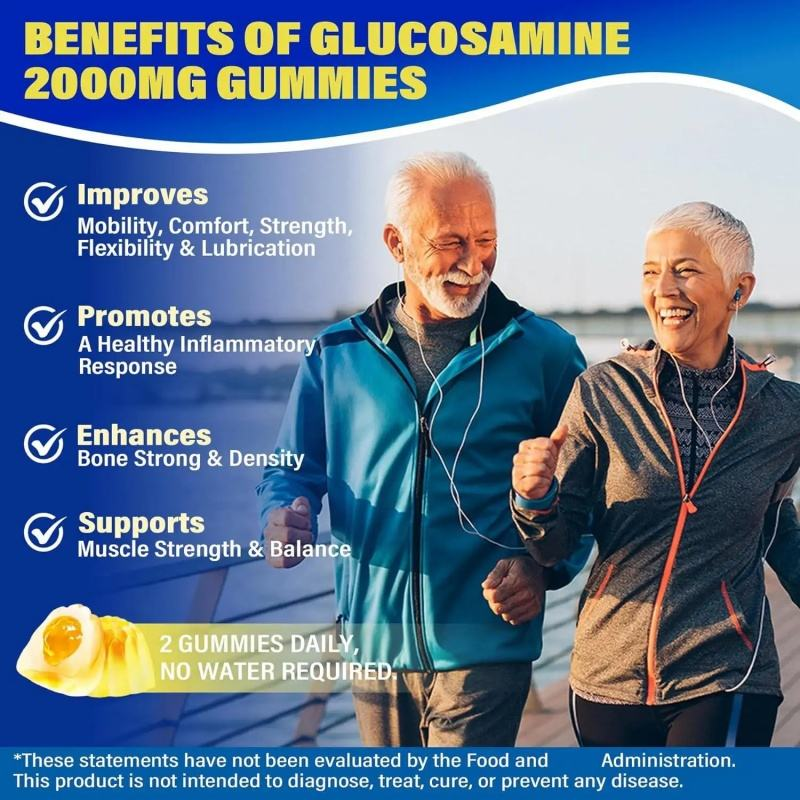 Sugar-Free Herbal Glucosamine Chondroitin MSM Gummies with Turmeric ...