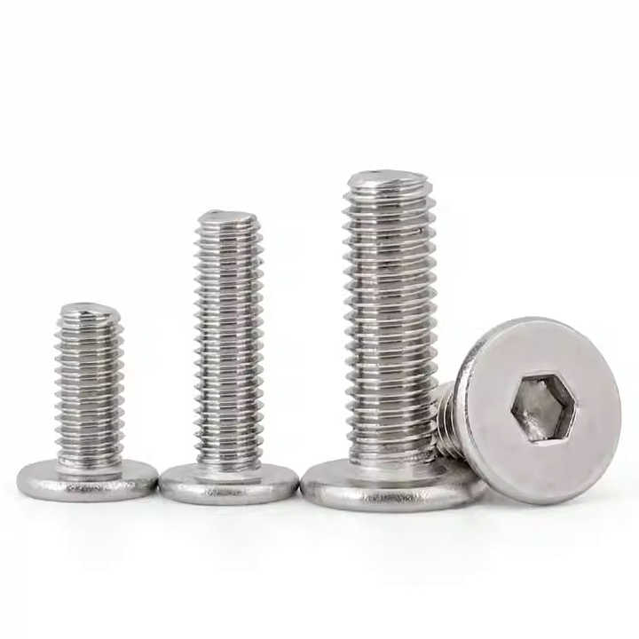 304 Stainless Steel Ss Allen Wafer Ultra Low Profile Thin Flat Head Hexagon Socket Machine ...