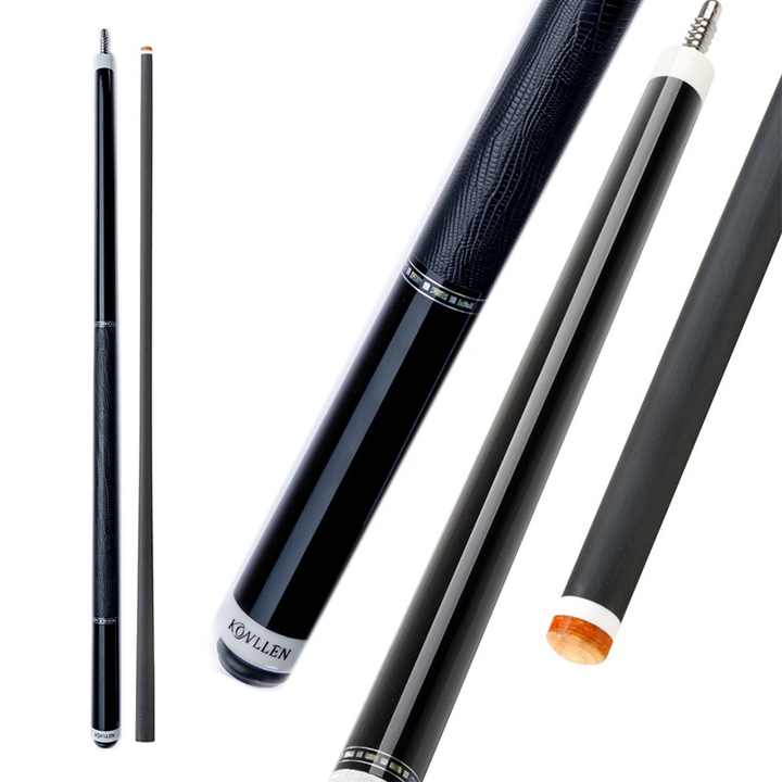 KONLLEN Carbon Pool Cue Stick with 12.5mm Tip & Abalone Shell Inlay ...