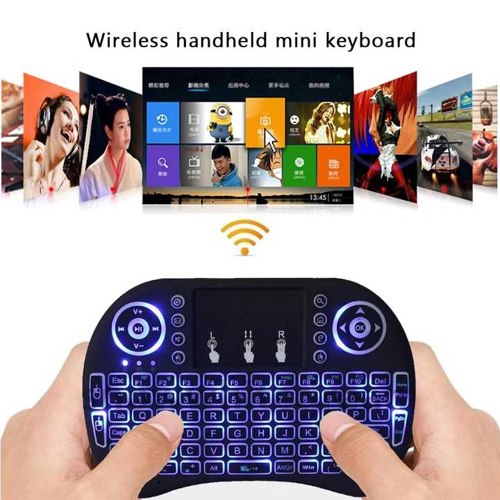 I8 Mini Keyboard with 3 Color Backlit - Wireless & Versatile