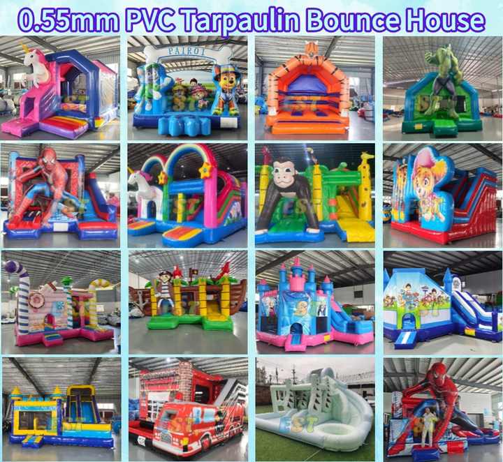 Block Inflatable Combo Bounce House with Slide Jumping Kids Combo ...