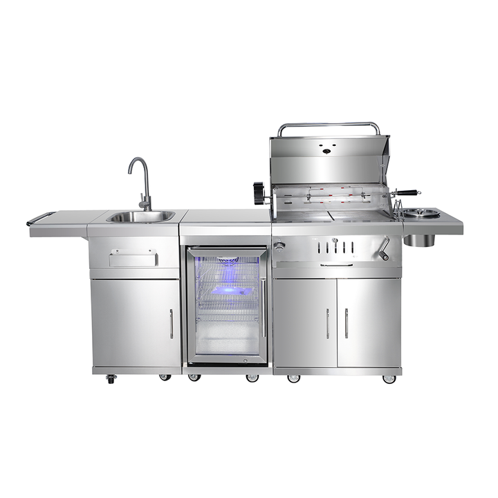 Modular Outdoor Kitchen - Customizable Stainless Steel BBQ