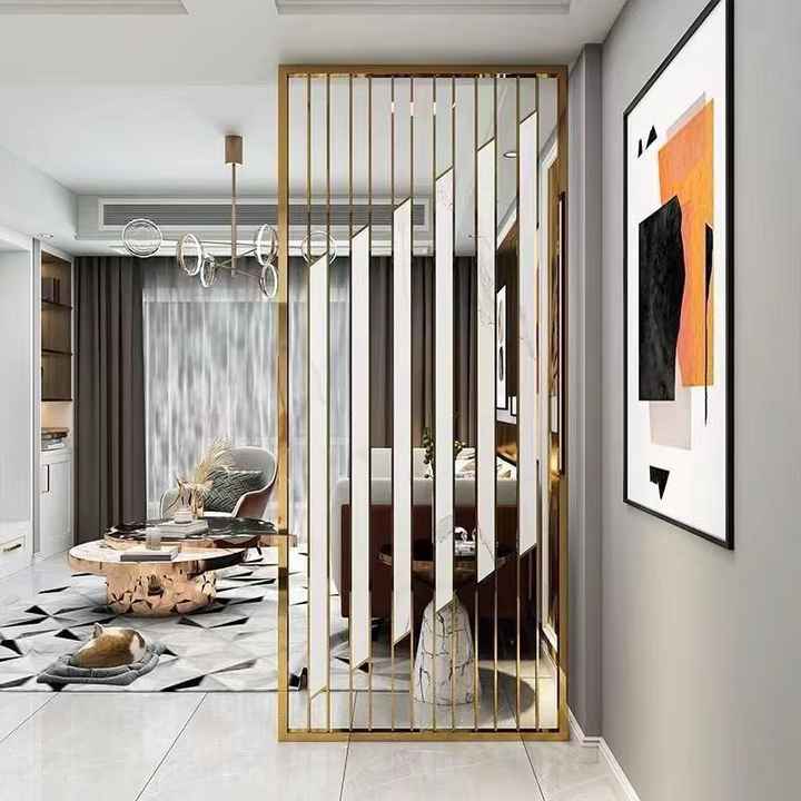 Custom Indoor Hall Room Stair Divider Steel Screen Partition Unique ...