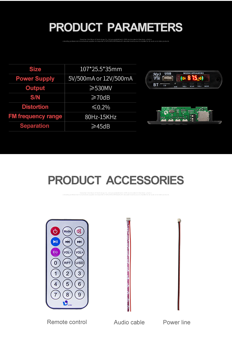 Shenzhen print bluetooth mp3 decoder mp3 player module board Products ...