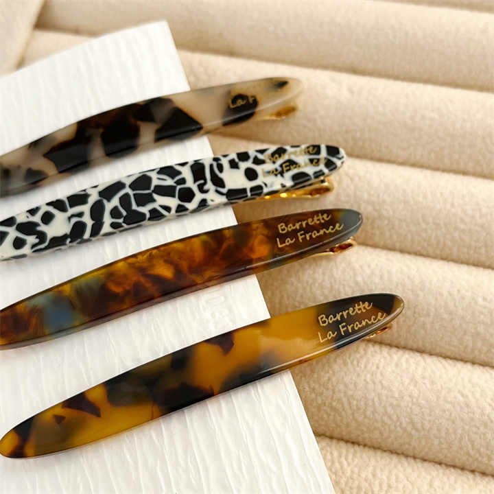 All-Match Hair Accessories Simple Gold Label Hairpin Bangs Side Clip ...