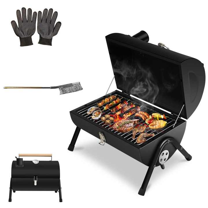 Portable Folding Charcoal BBQ Grill for Outdoor Cooking - OEM Available