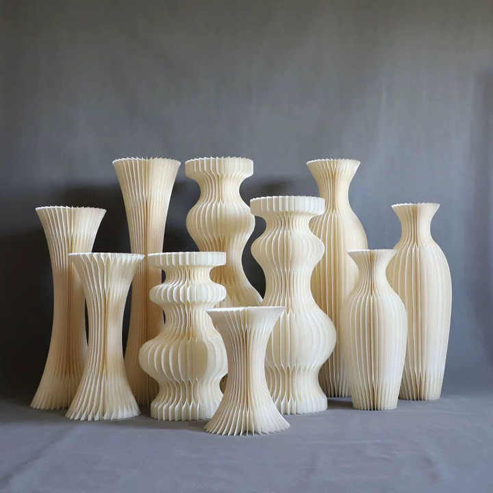 4 Pcs Party Decoration Paper Folding Cylinder Pedestal Display Rack ...