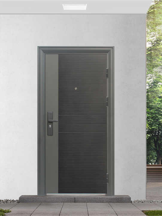 Modern Style Exterior Security Metal Anti Thief Steel Doors