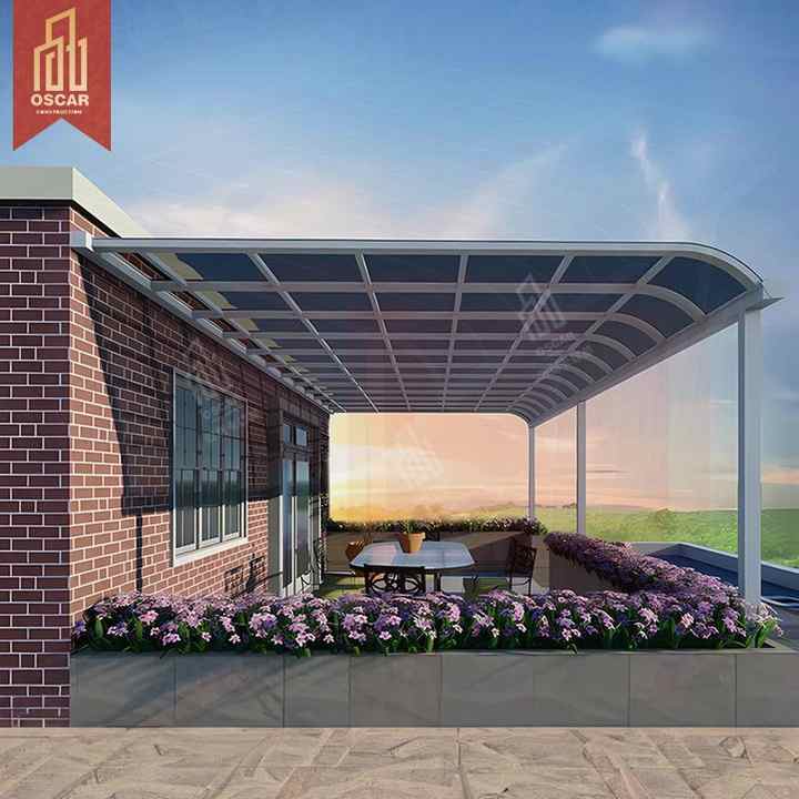 Automatic Retractable Canopy Prefab Metal Waterproof Sunshade Outdoor ...