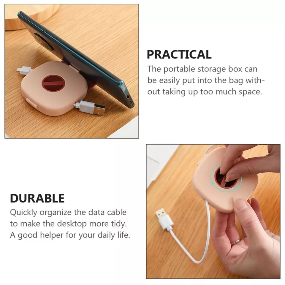Wire Shortener Keeper Charging Cable Organizer Data Storage Box ...