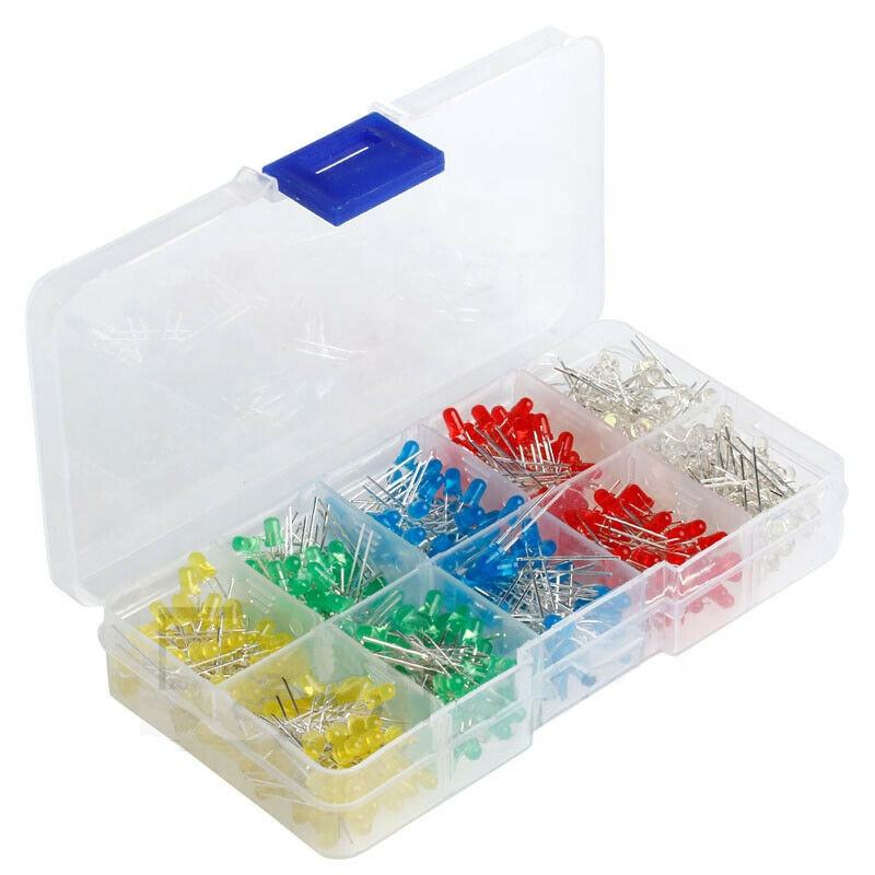 Jubaolai 10pcs/set 3MM 5MM Electronic LED Diodes Red Yellow Green White ...