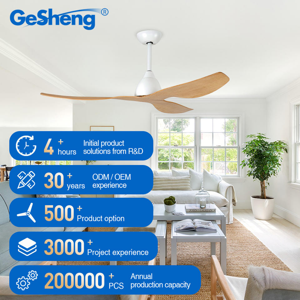 Modern 52 Inch ABS Ceiling Fan 3 Blades DC Motor CB CE ETL Certificated ...
