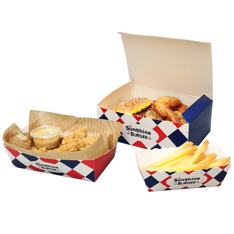 Custom Logo Printed Food Grade Hamburger Packaging GreaseProof Wax ...