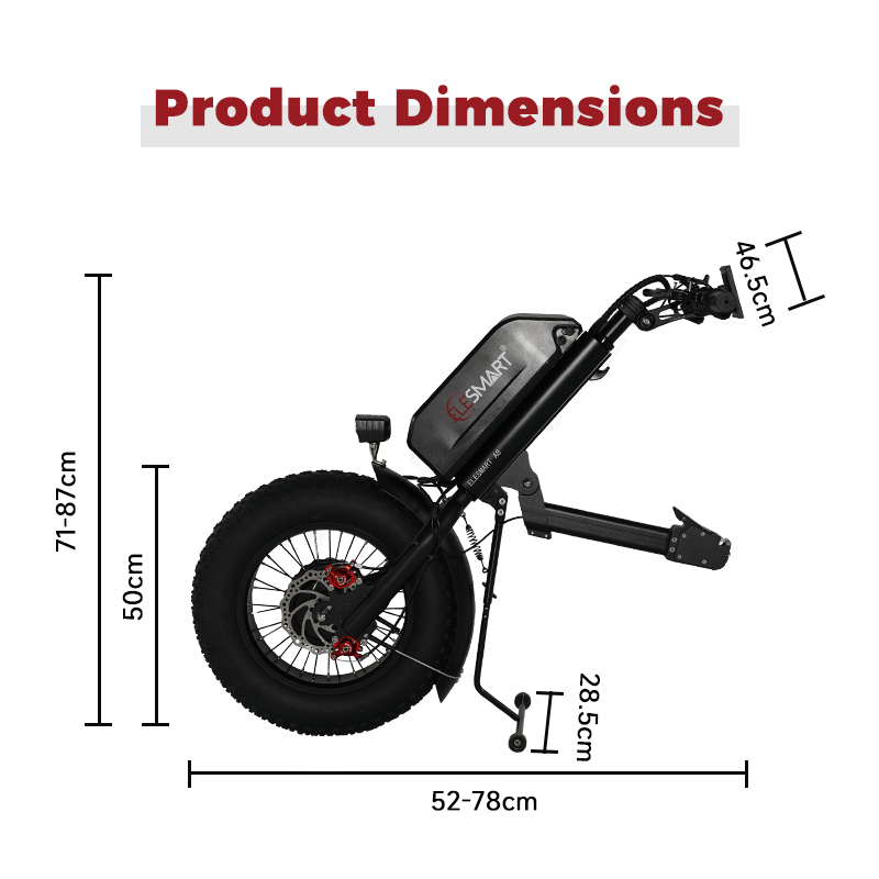 48v 1000w Wheelchair Power Attachment - Elesmart Rehab Device