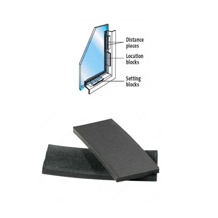 EPDM Rubber Hard Setting Blocks for Glass Block Installation OEM