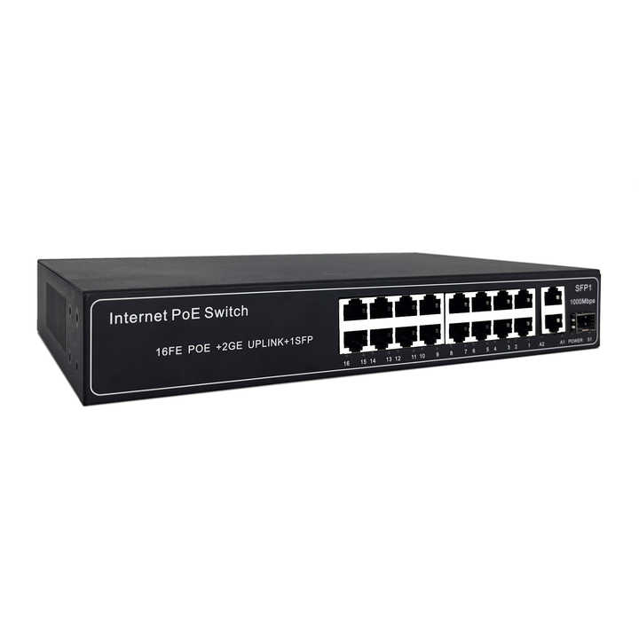 Professional 16 Port POE Switch Custom Logo IEEE802.3af/at Unmanaged ...