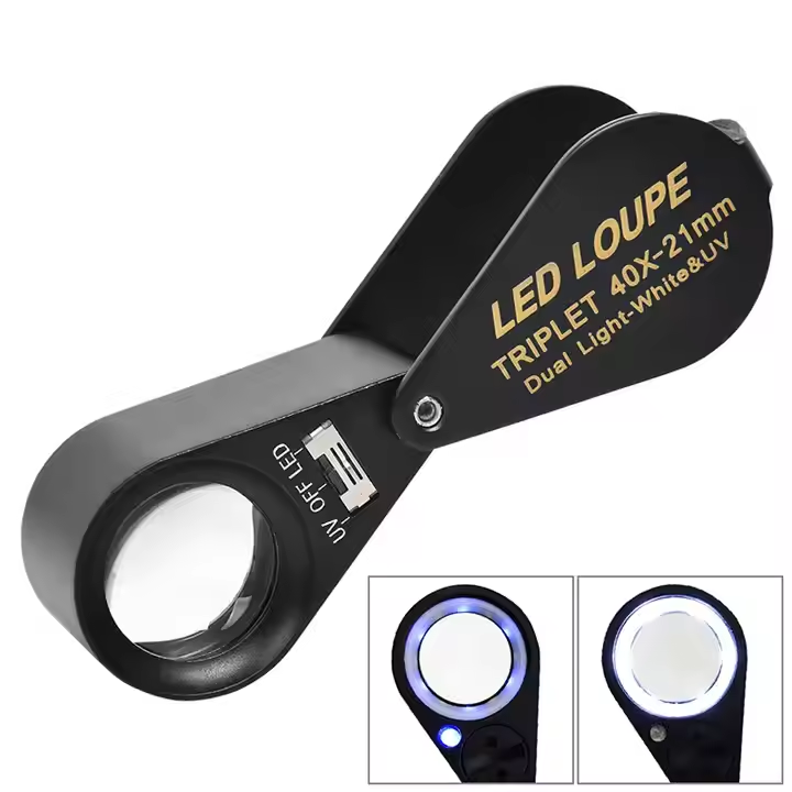 40X Gem Loupe - High Resolution Optical Glass for Jewelry